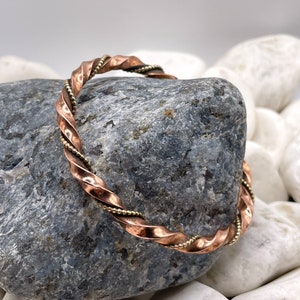 Twisted Copper Bracelet - Copper Cuff Bangle - Handmade in Nepal ...