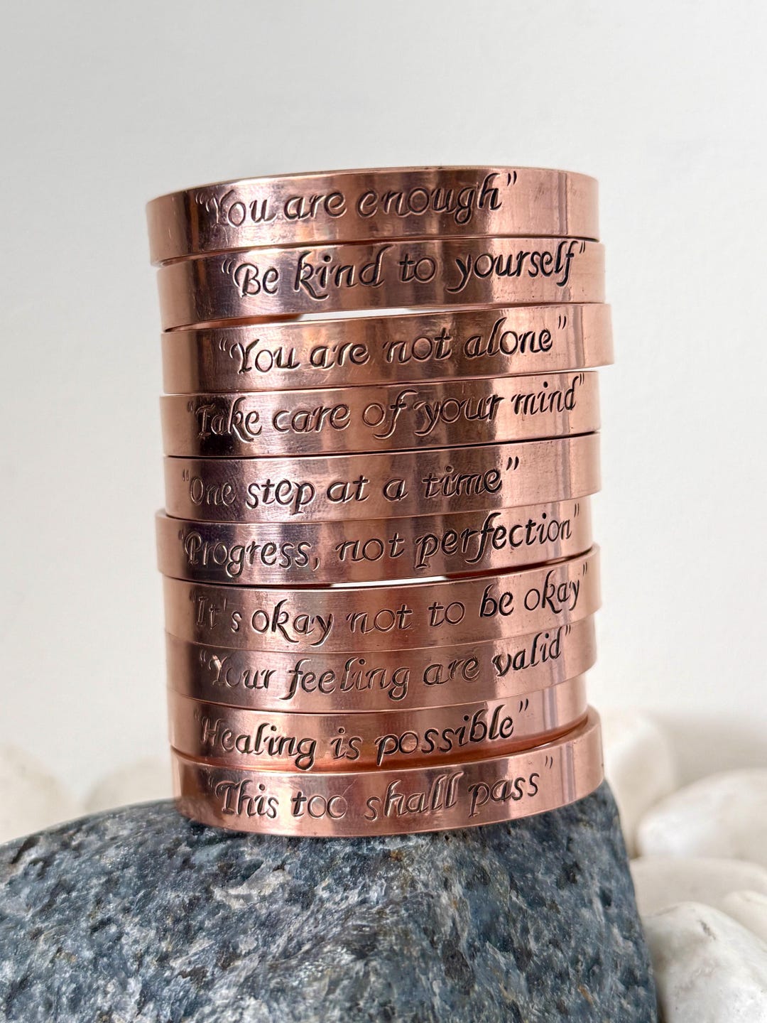 Pure Copper Bracelet - Great Quotes - Copper Cuff Bangle - Handmade in ...