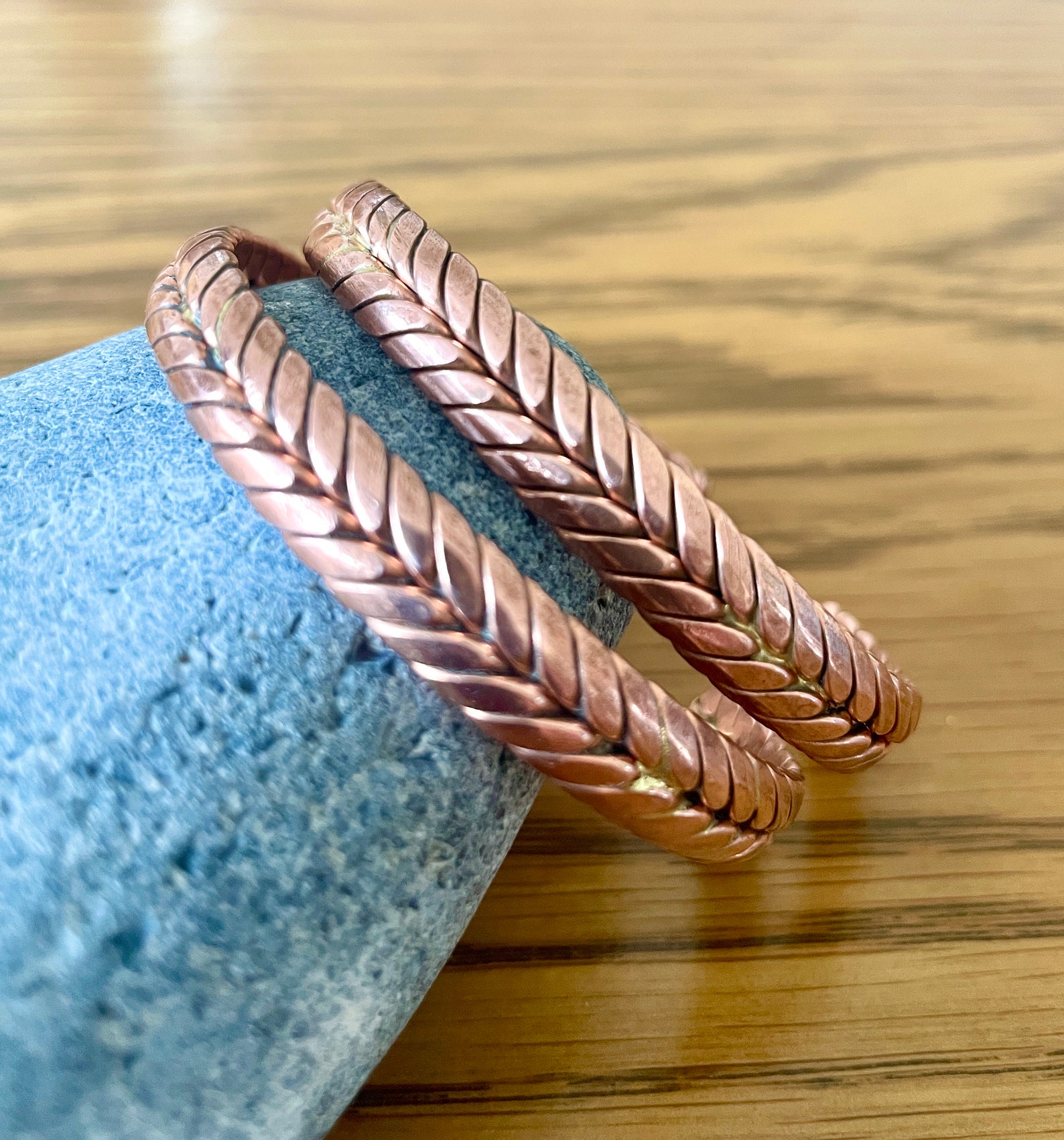 Copper Bracelet Handmade Plaited Copper Bracelet Made in - Etsy