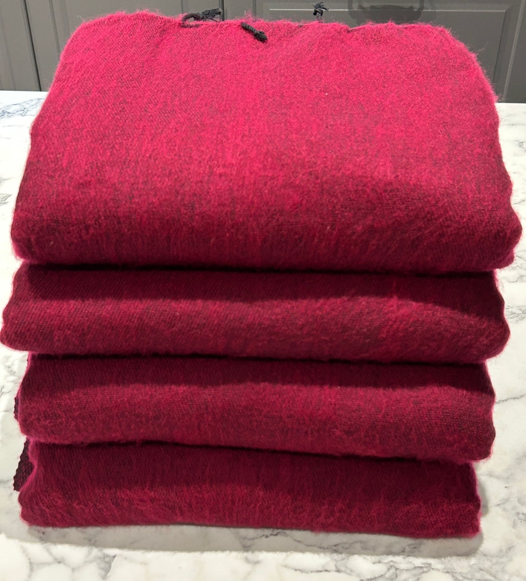 Maroon Yak Wool Blanket | Oversized Shawl Throws | Yoga Meditaion ...