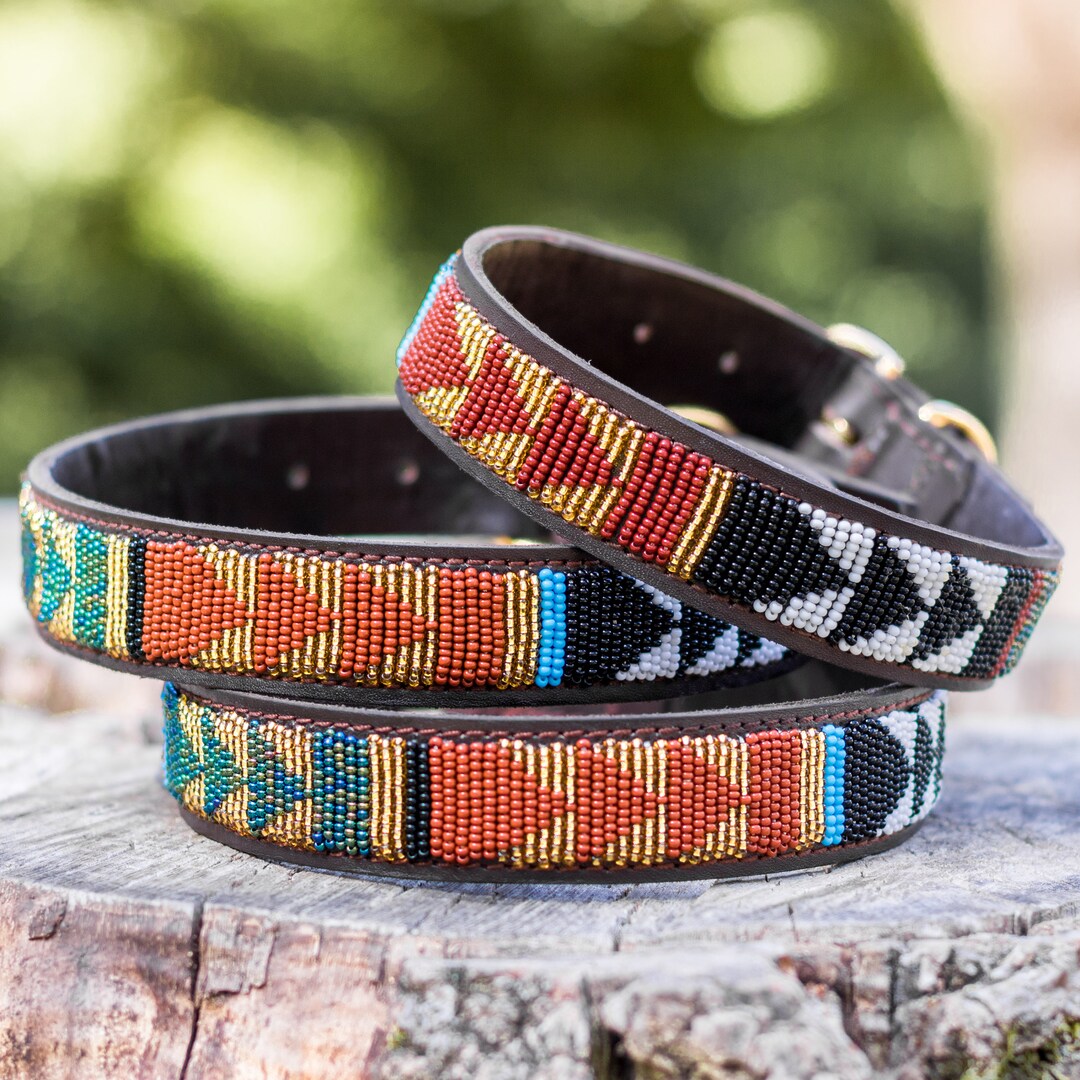 Maasai Dog Collar Maasai Dog Collar tutankhamun Ethnic Weaving African ...