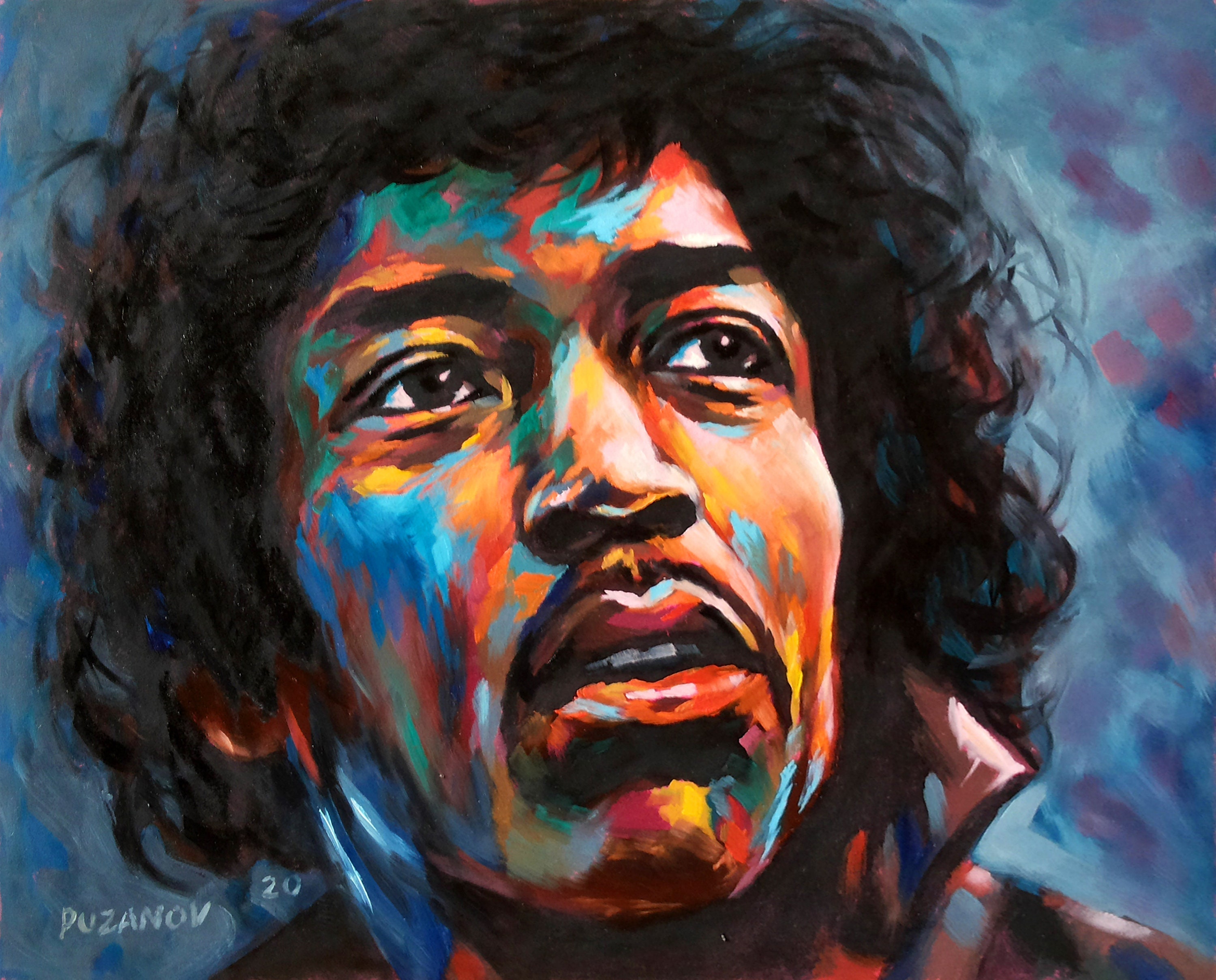 Jimi Hendrix Portrait Painting