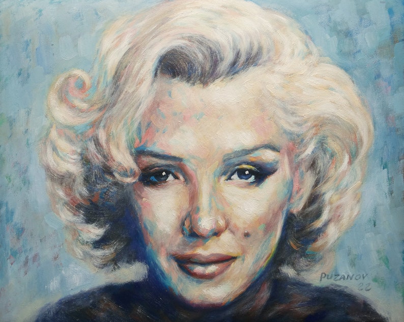 Original Oil Painting Marilyn Monroe Portrait Some Like It Hot ...
