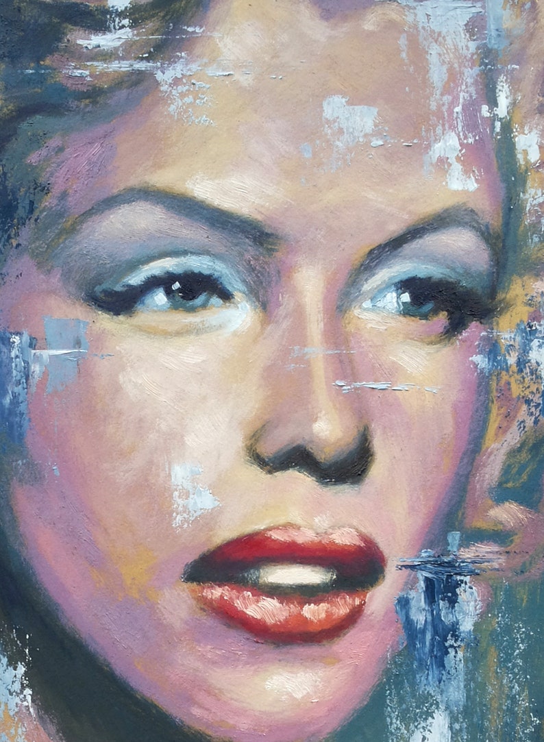 Original Oil Painting Marilyn Monroe Portrait Some Like It Hot ...