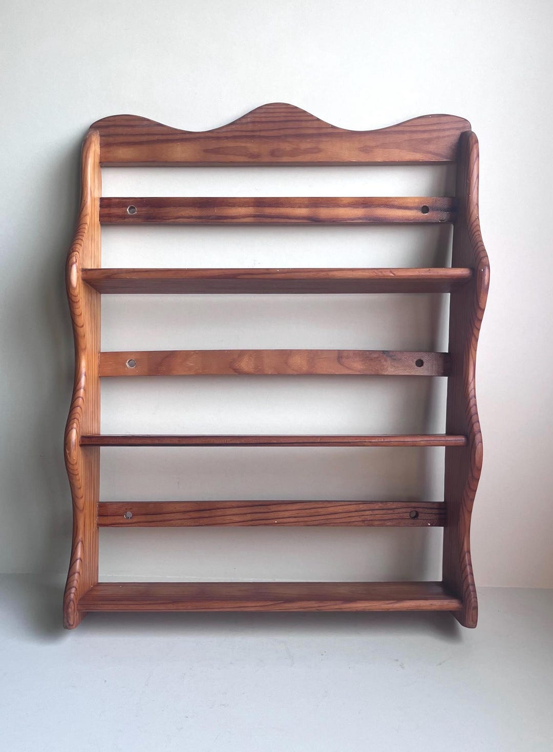 Vintage Scallop Wooden Shelf. Wotnot Shelves.knick Knack Wall Mounted ...