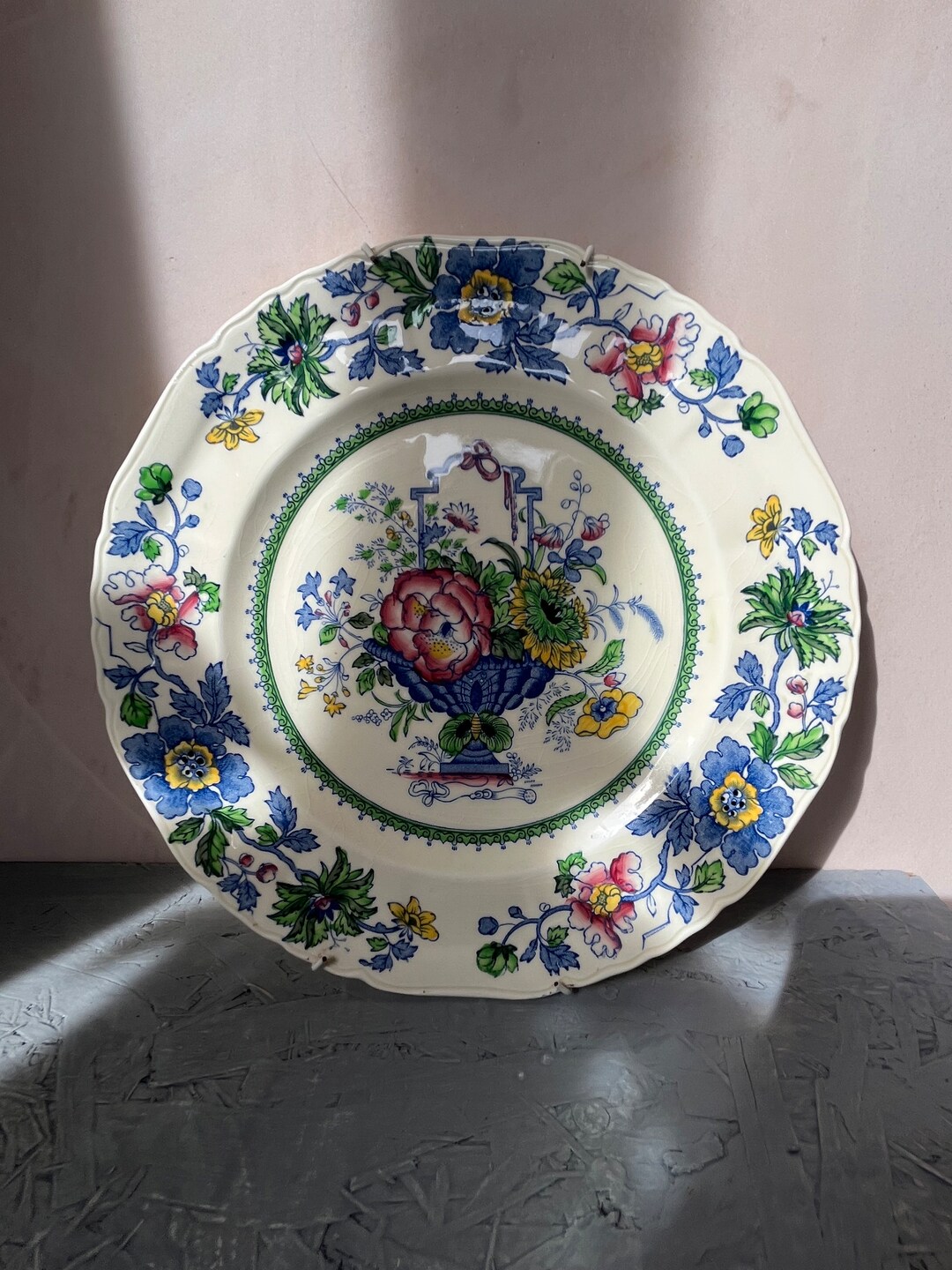 Masons Regency Colourful Ironstone China Floral Plate. - Etsy