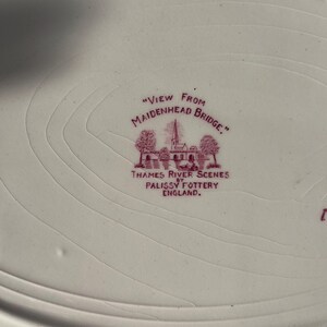 Oval Pink and Red Palissy Pattern Plater / Serving Dish.palissy Pottery ...