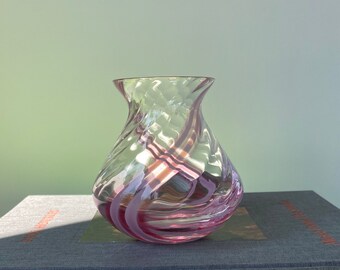 Raspberry Glass Vase - Etsy UK