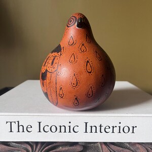 A Peruvian/ecuadorian Intricately Carved Gourd Bird Decoration ...