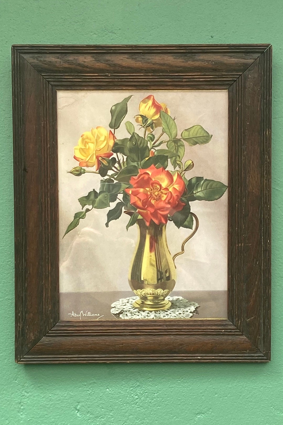 Vintage Albert Williams Print in Original Wooden Frame.. Gallerywall ...