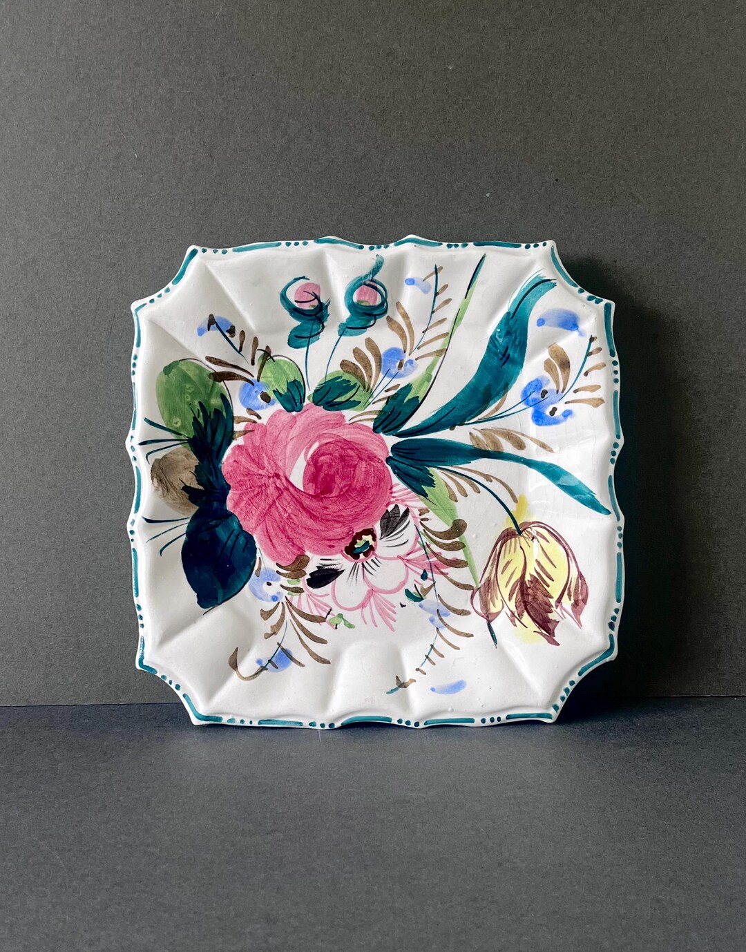 Vintage Italian Decorative Wall Plate. Rustic Ceramic Display Plate for ...