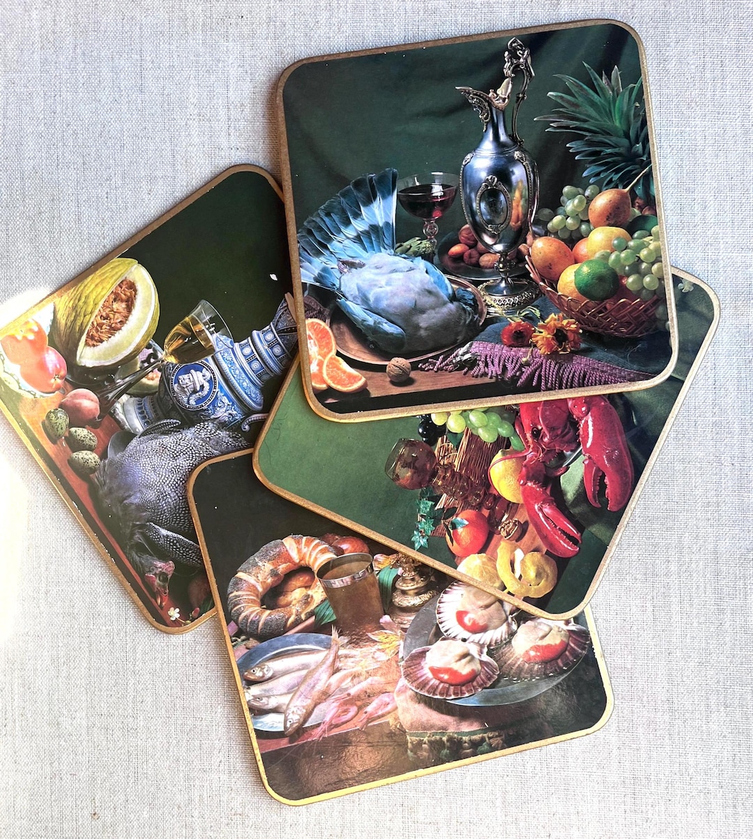 Vintage Win-el-ware Table Mats Boxed Set of 4 Still Life Mats ...
