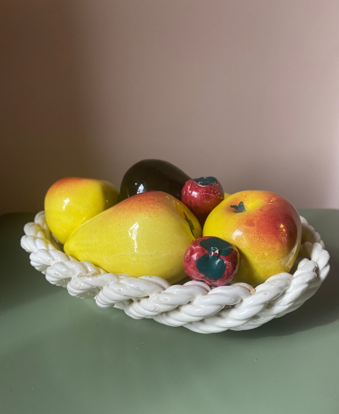 Vintage Italian Ceramic Fruit Bowl .fruit Stack. - Etsy
