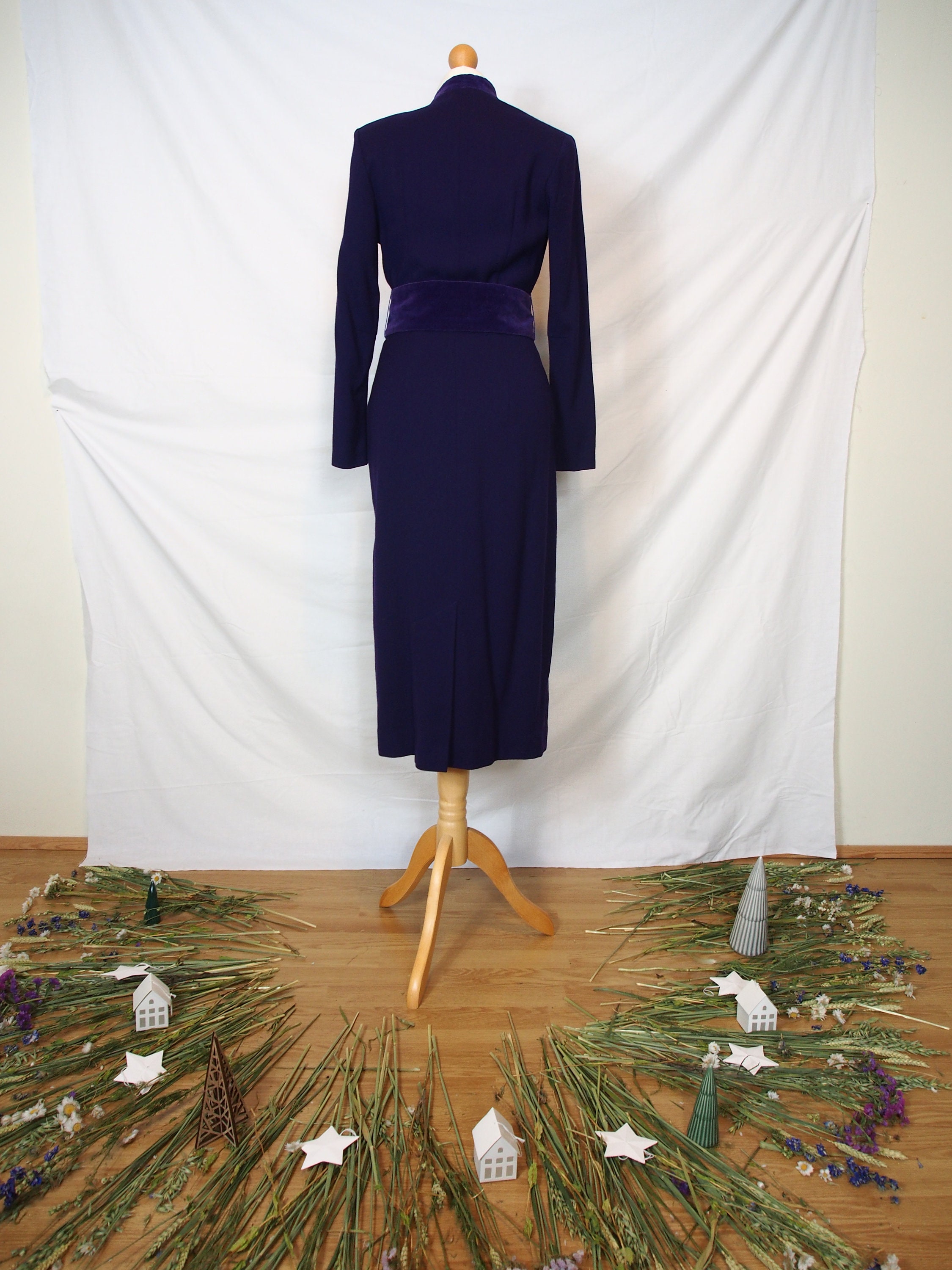 Incredible Quorum 1970s Deep Purple Midi Dress - Etsy