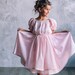 Girls Linen Flutter Sleeve Dress for Junior Bridesmaid in Boho Style - Etsy