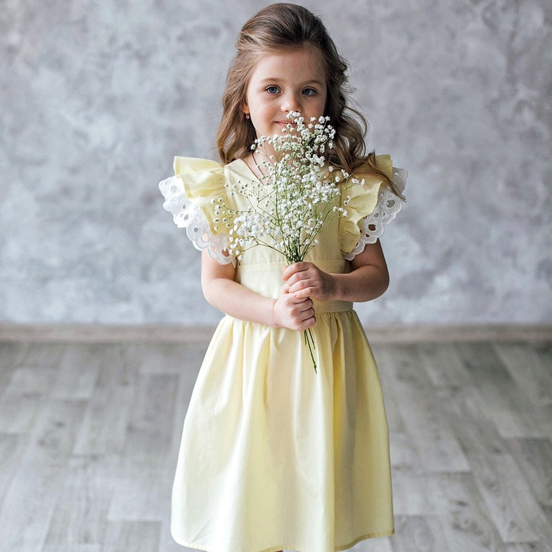 Girls Yellow Dress - Etsy