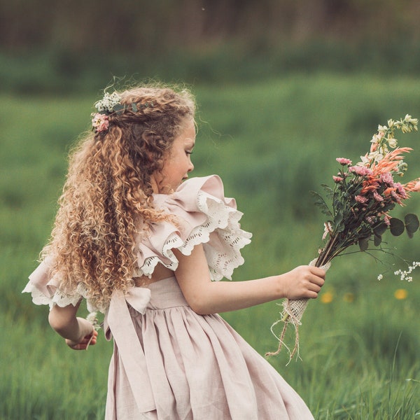 Champagne Flower Girl Dress Etsy