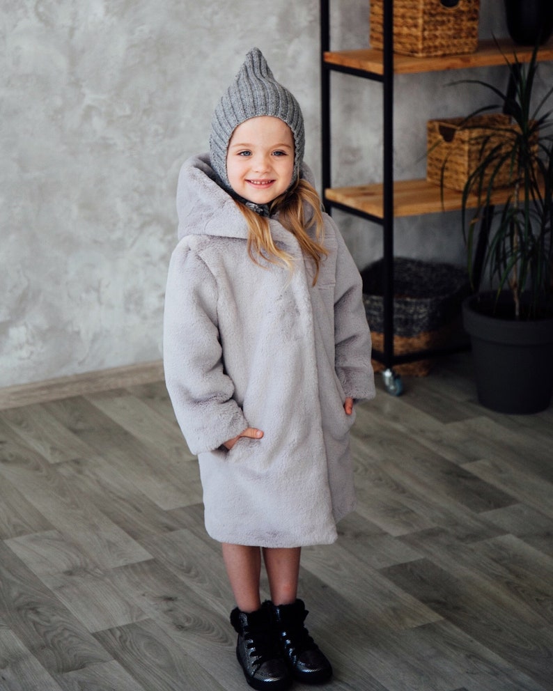 Girls Faux Fur Winter Coat: Toddler & Teen Fashion - Etsy