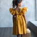 Girls Linen Dress With Flutter Sleeve Flower Girl Dress - Etsy Canada