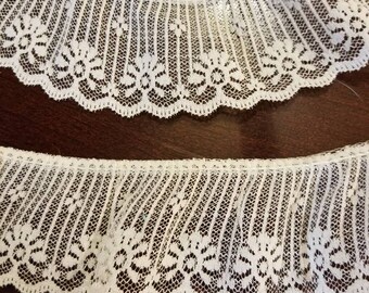 Gathered lace trim | Etsy