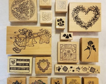 Used rubber stamps | Etsy