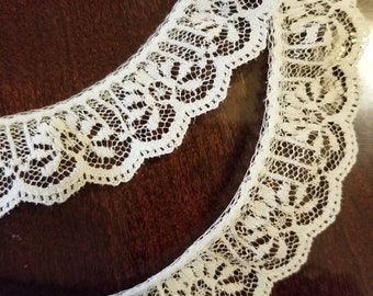 Gathered lace trim | Etsy