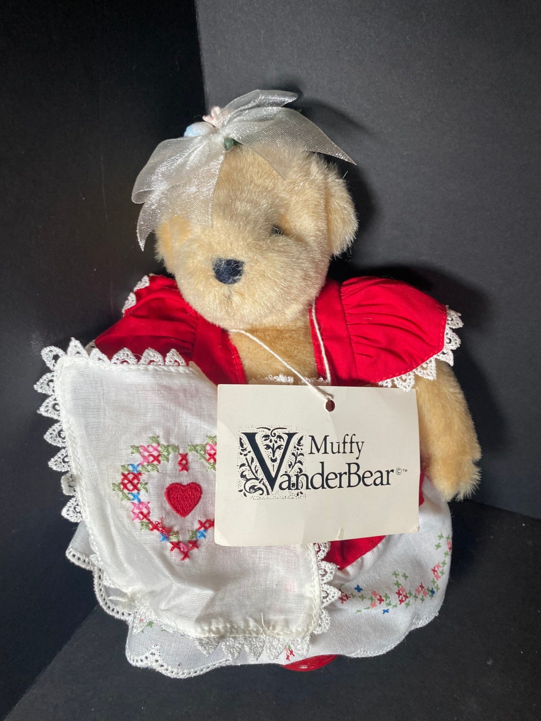 Valentine Muffy Bear Dressed for Hearts and Flowers - Etsy
