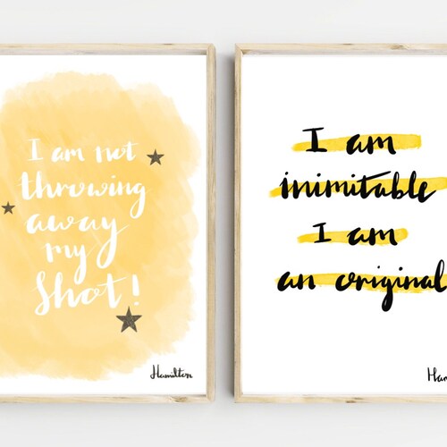 Hamilton Print Hamilton Wall Art Theatre Gift Musical | Etsy UK