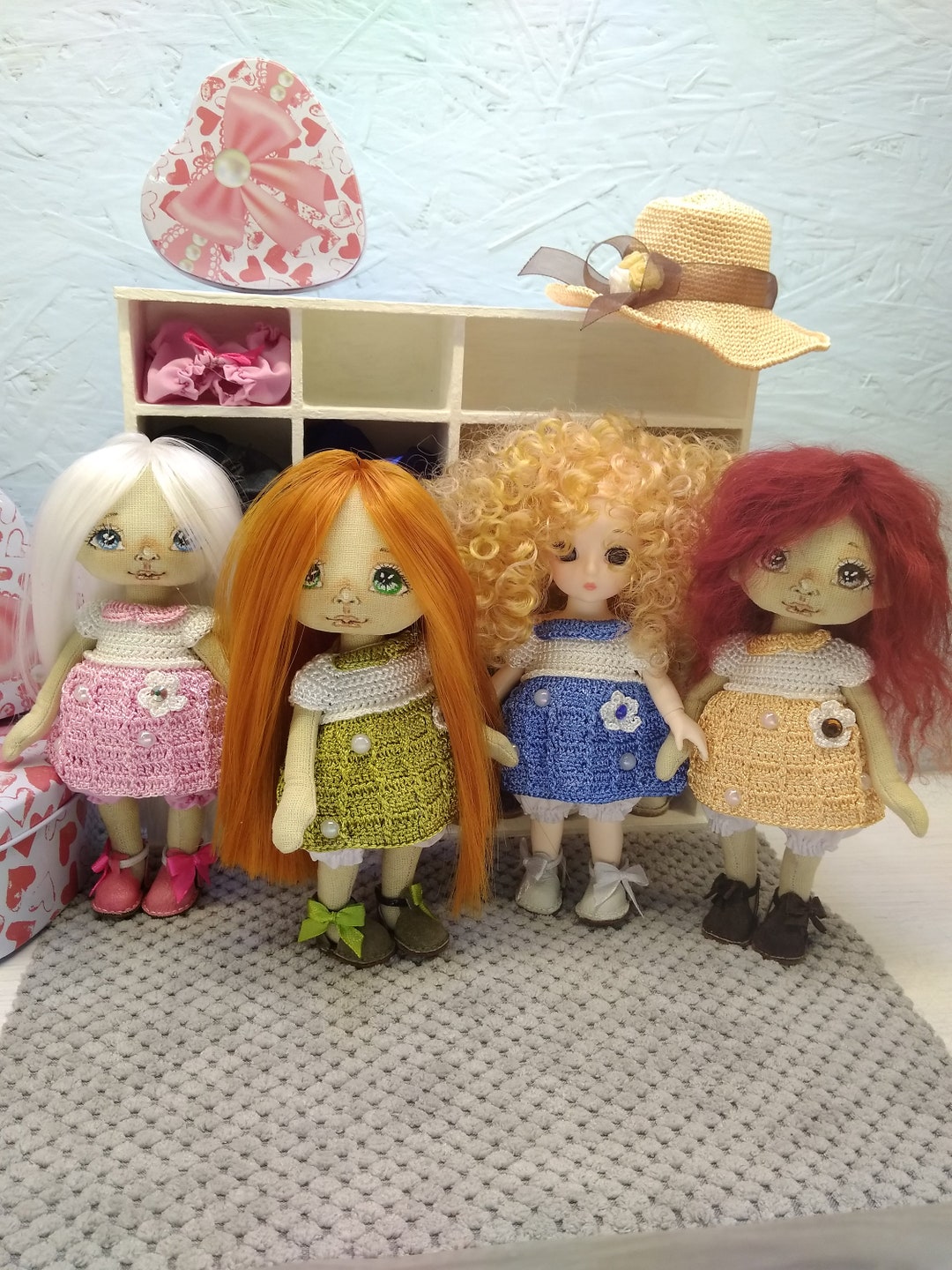 Knitted Beautiful Dress for BJD Dolls Doll Accessories Spring - Etsy