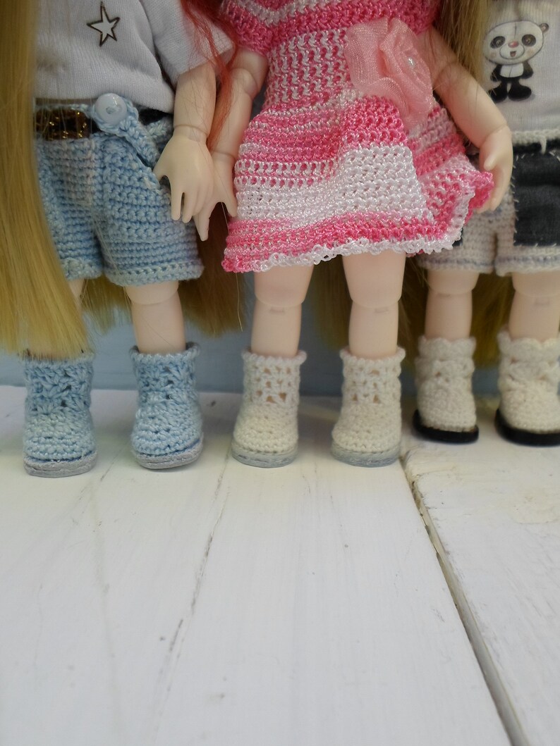 PATTERN Crocheted Summer Boots BJD Tiny Dolls 1/8 - Etsy