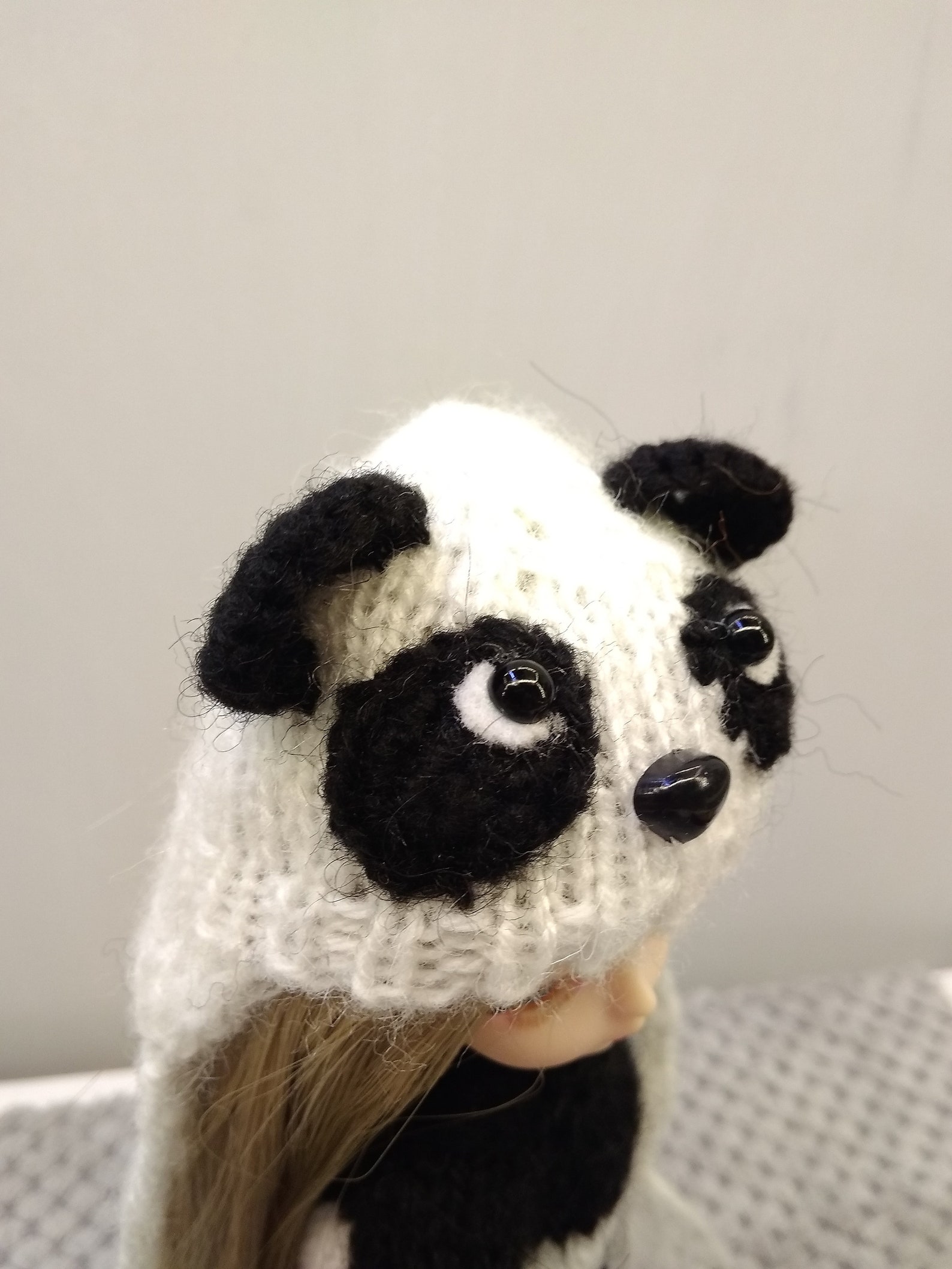 Panda Doll Hats Knit Pattern Crafts Panda Hats Hat Pattern | Etsy