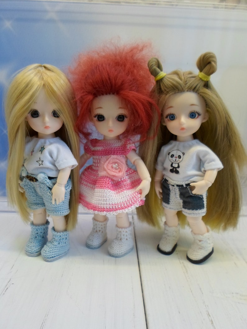 PATTERN Crocheted Summer Boots BJD Tiny Dolls 1/8 - Etsy