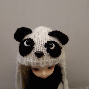 Panda Doll Hats Knit Pattern Crafts Panda Hats Hat Pattern Dolls Panda ...
