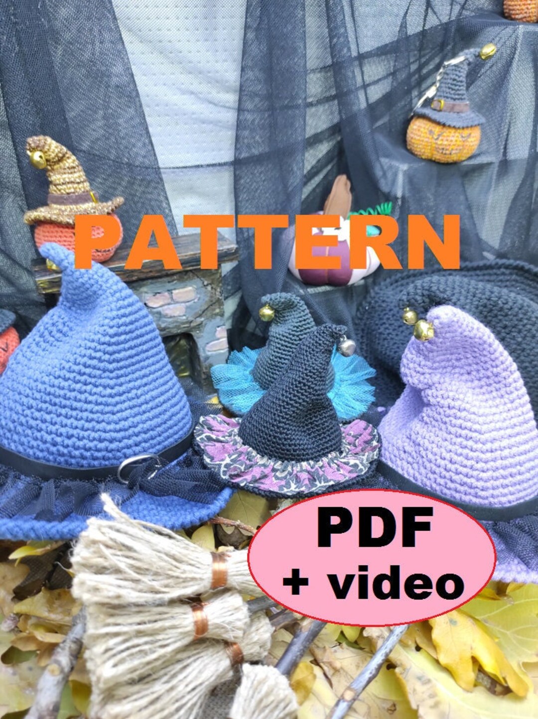 PATTERN Crocheted Hat Witch for Doll Blythe BJD Dolls Paola Reina and ...