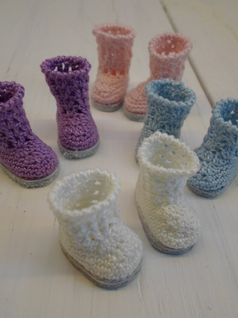 PATTERN Crocheted Summer Boots BJD Tiny Dolls 1/8 - Etsy