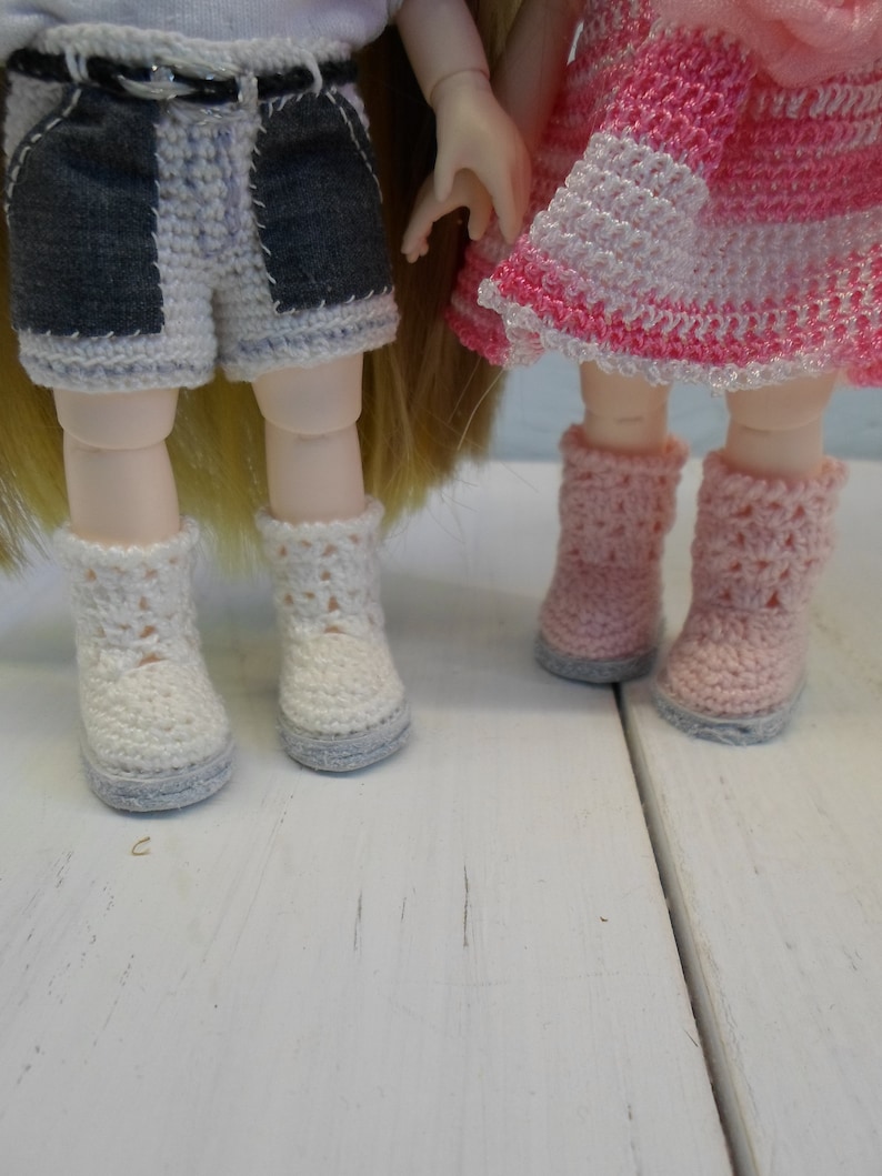PATTERN Crocheted Summer Boots BJD Tiny Dolls 1/8 - Etsy