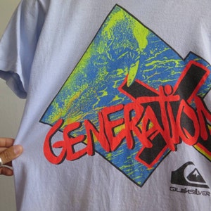 Vintage 80s Quicksilver Surf T-shirt: Generation X Fashion Tee - Etsy