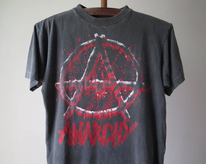 Vintage Anarchy T Shirt Anarchy Symbol T Shirt Anarchist Punk T Shirt