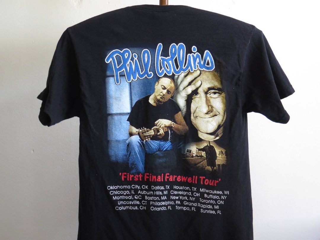 Vintage Phil Collins T Shirt First Final Farewell Tour Genesis Band T Shirt Vintage Rock Music T ...