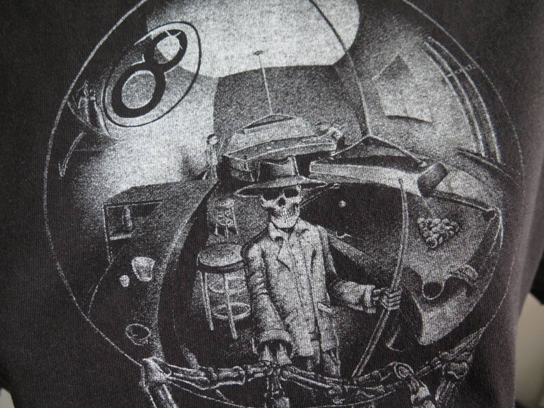 Vintage Dead Stroke Pool T Shirt 90s MC Escher Parody Pool Hall Sketch ...