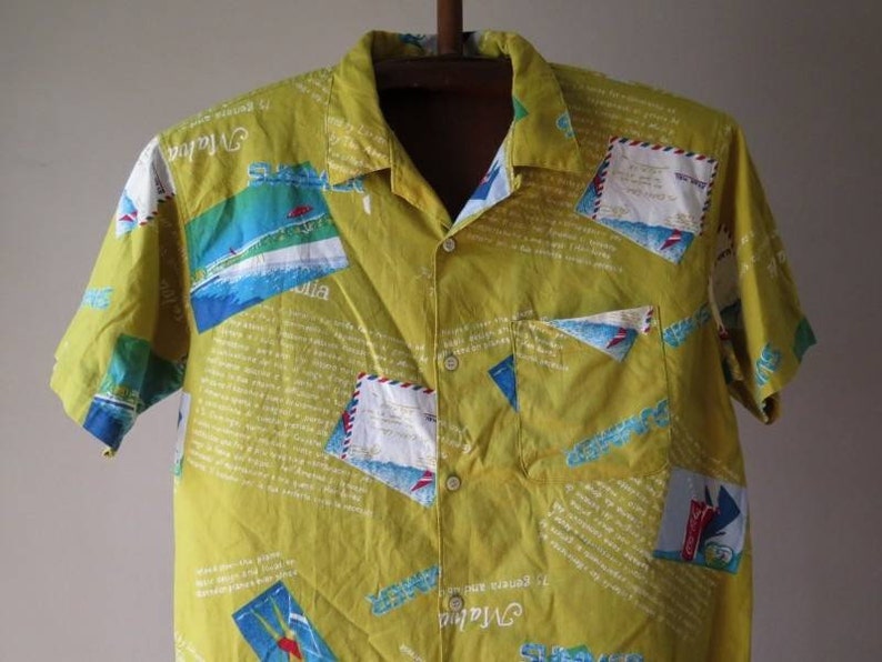Vintage Poolside Graphic Shirt 90s Swimming Pool Graphic Japanese Art ...