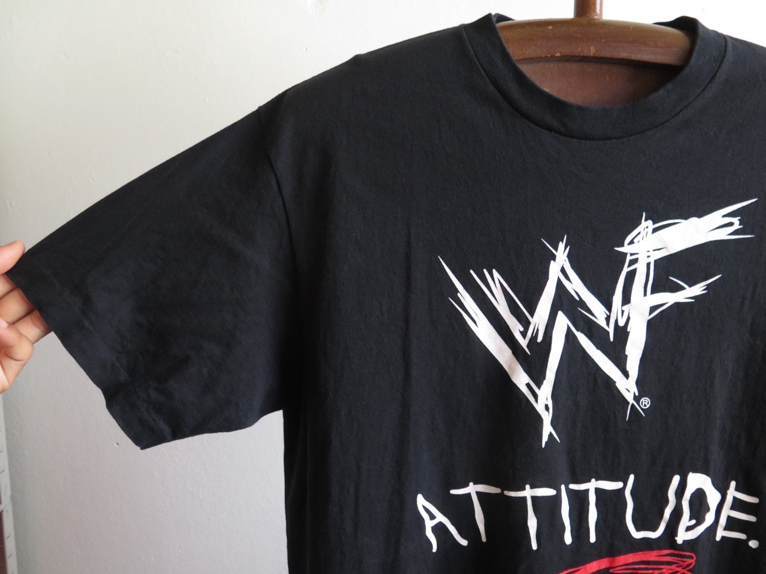 Vintage WWF Attitude T Shirt 90s Wrestling T Shirt Classic Logo WWF ...