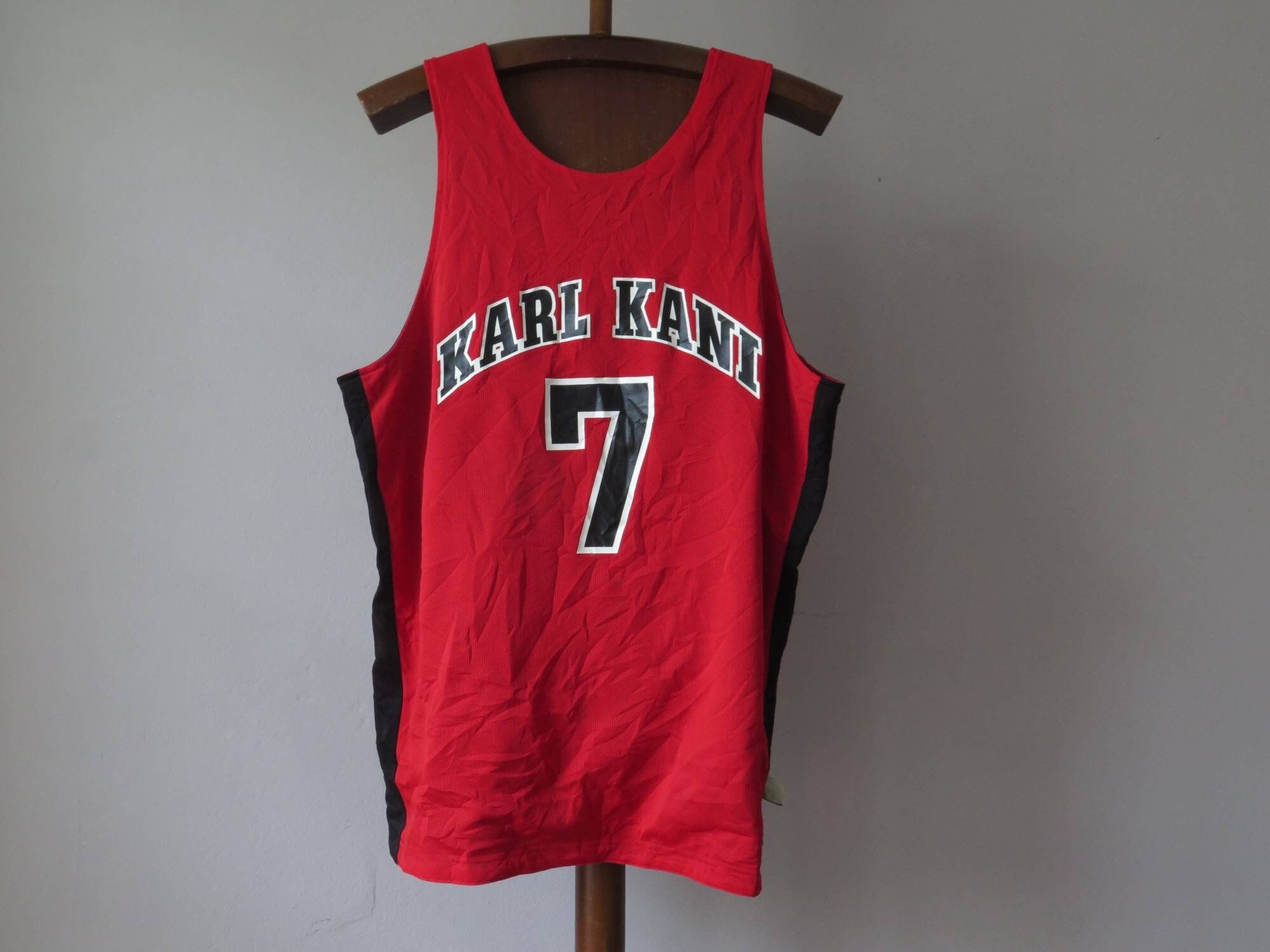 Karl Kani Tank Top Karl Kani Basketball Tank Top Red Black 2 Way Hiphop ...