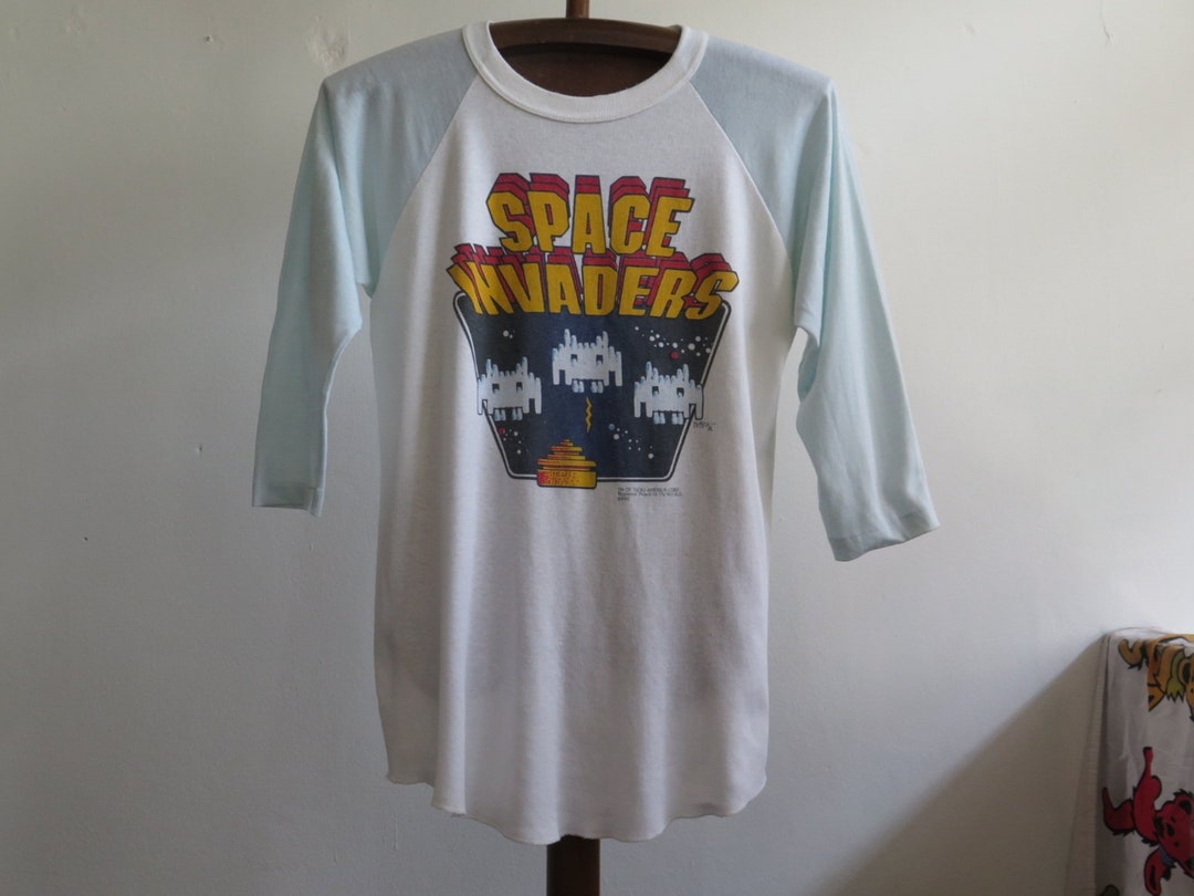 Vintage Space Invaders Game T Shirt 3/4 Space Invaders 1981 Taito 80s ...
