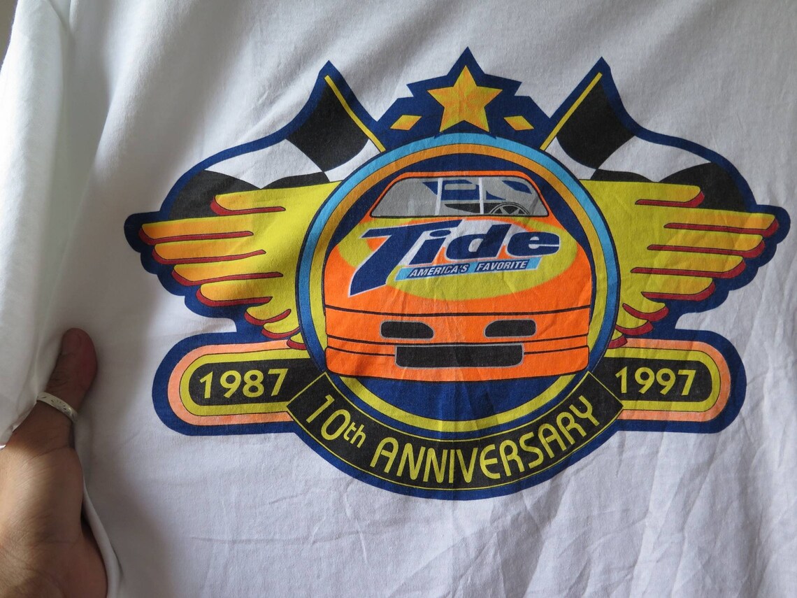 Vintage Tide Racing Tshirt 10th Anniversary Tshirt 81-97 Rare Racing ...