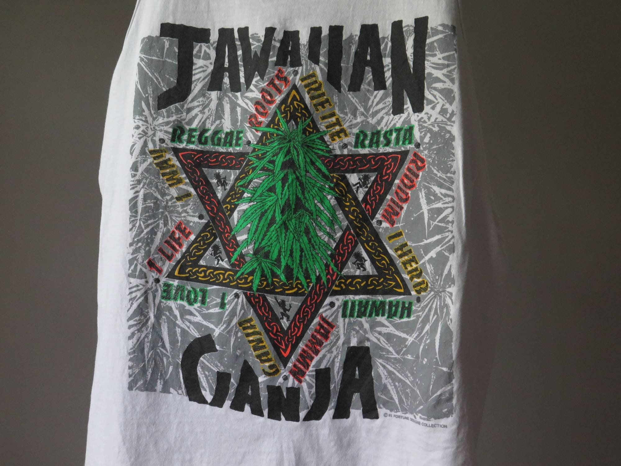 Vintage Jawaiian Strength Tank Top One Love Ganja Reggae Rasta Roots ...