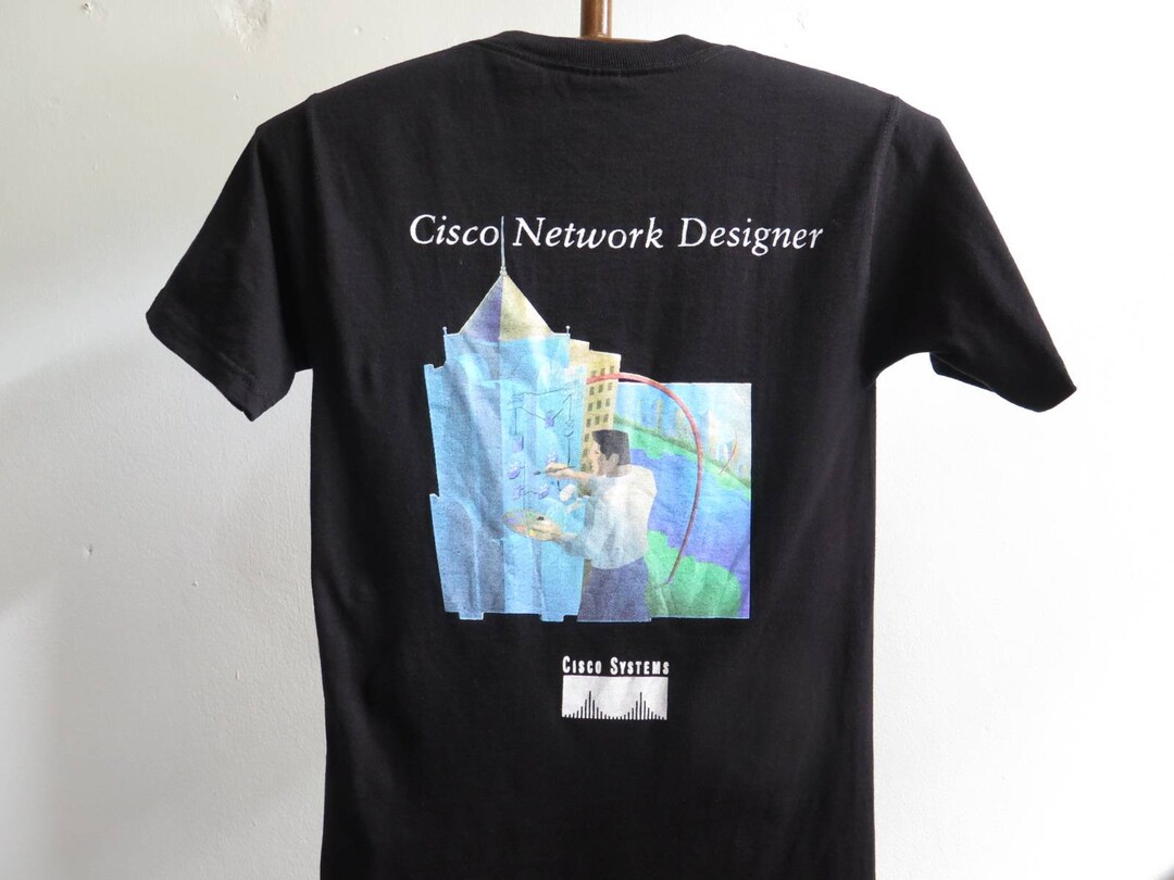 Vintage Cisco Systems T Shirt 00s Cisco Network Designer T Shirt ...