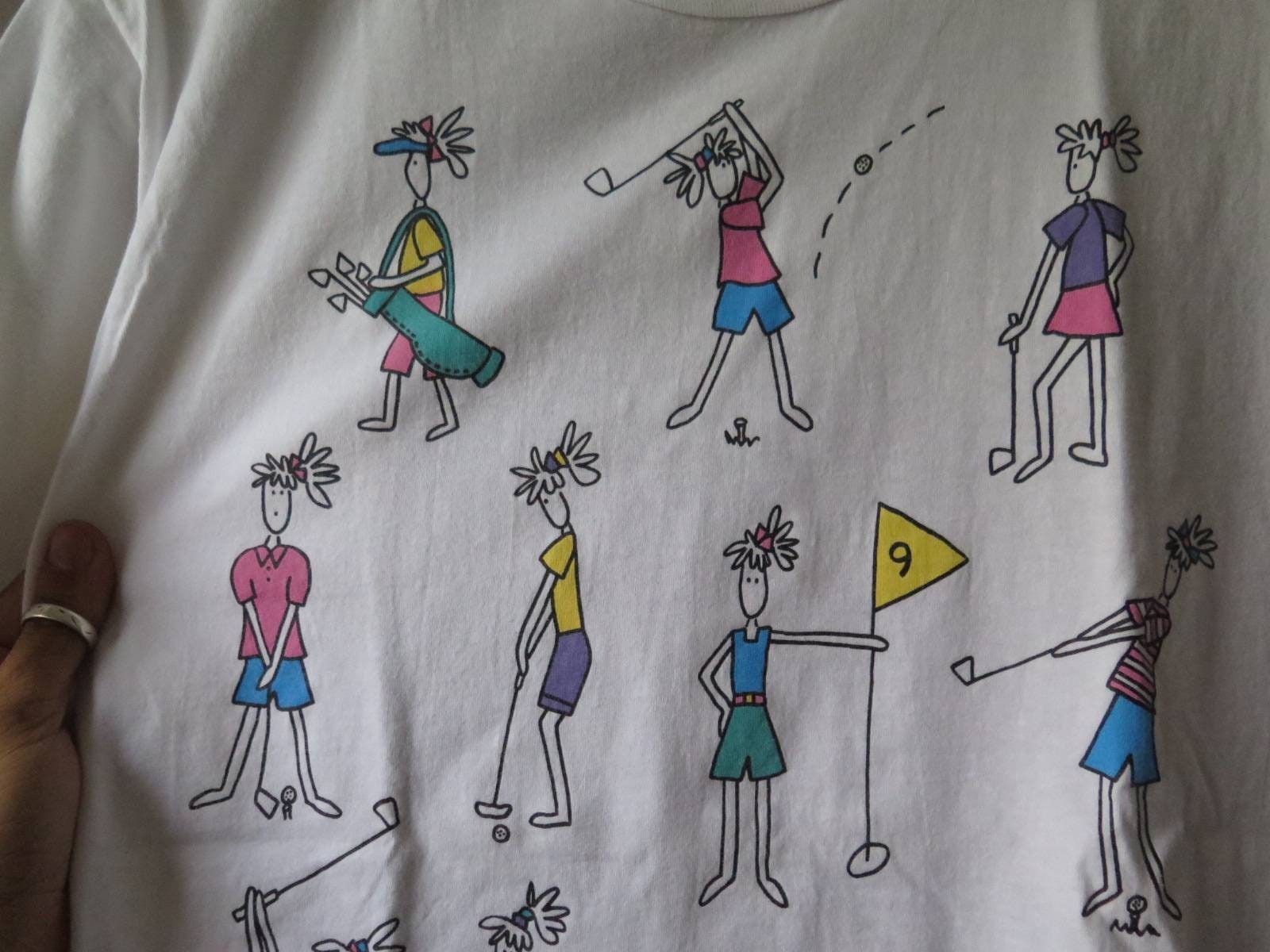 Vintage Golf T Shirt Golf Cartoon Juli Orignal Designs 1989 - Etsy