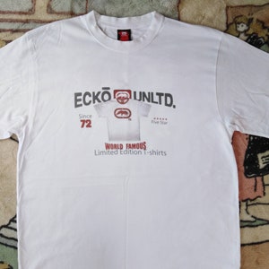 Vintage Ecko Unltd Tshirt Limited Edition Tshirt Ecko White Tshirt ...