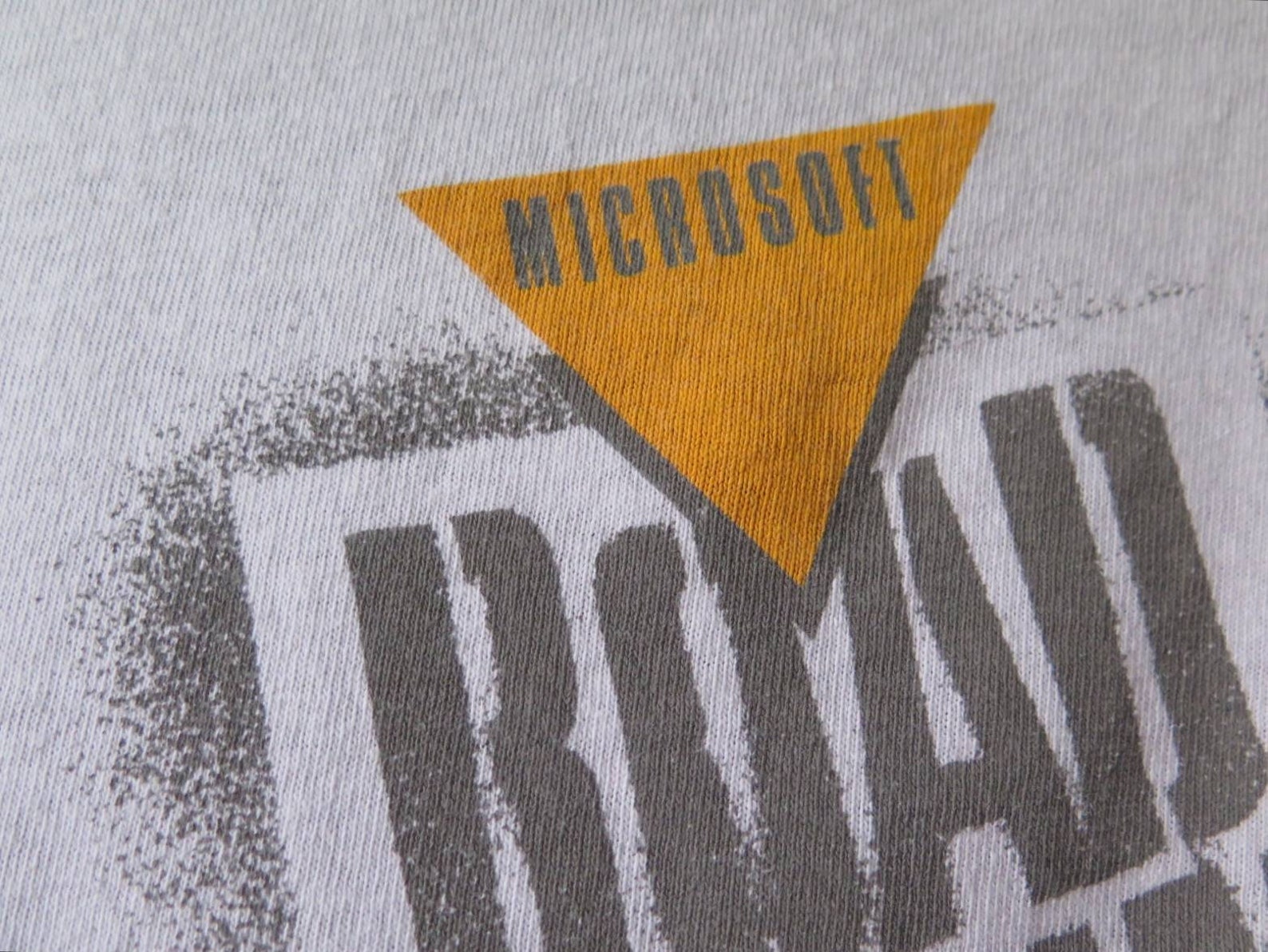 Vintage Microsoft T Shirt 90s Microsoft Road Show Long Sleeve - Etsy